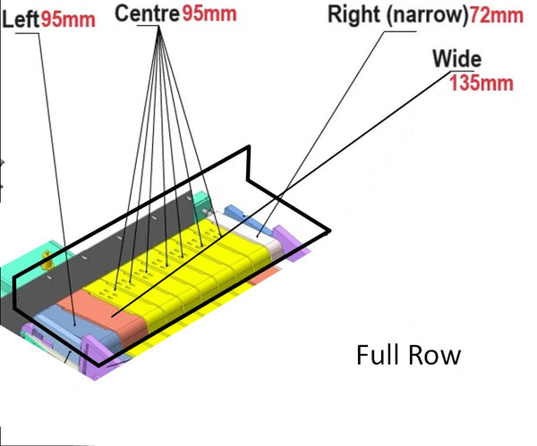 Complete row of grate bars for Kriger GP6 and GP7 grate ...
