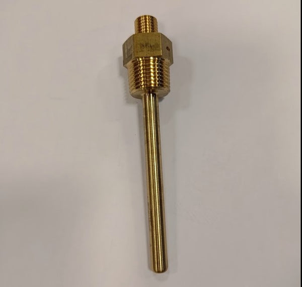 Brass 1/2" BSP x 97mm Temperature Sensor Pocket – BiomassSparesOnline.co.uk